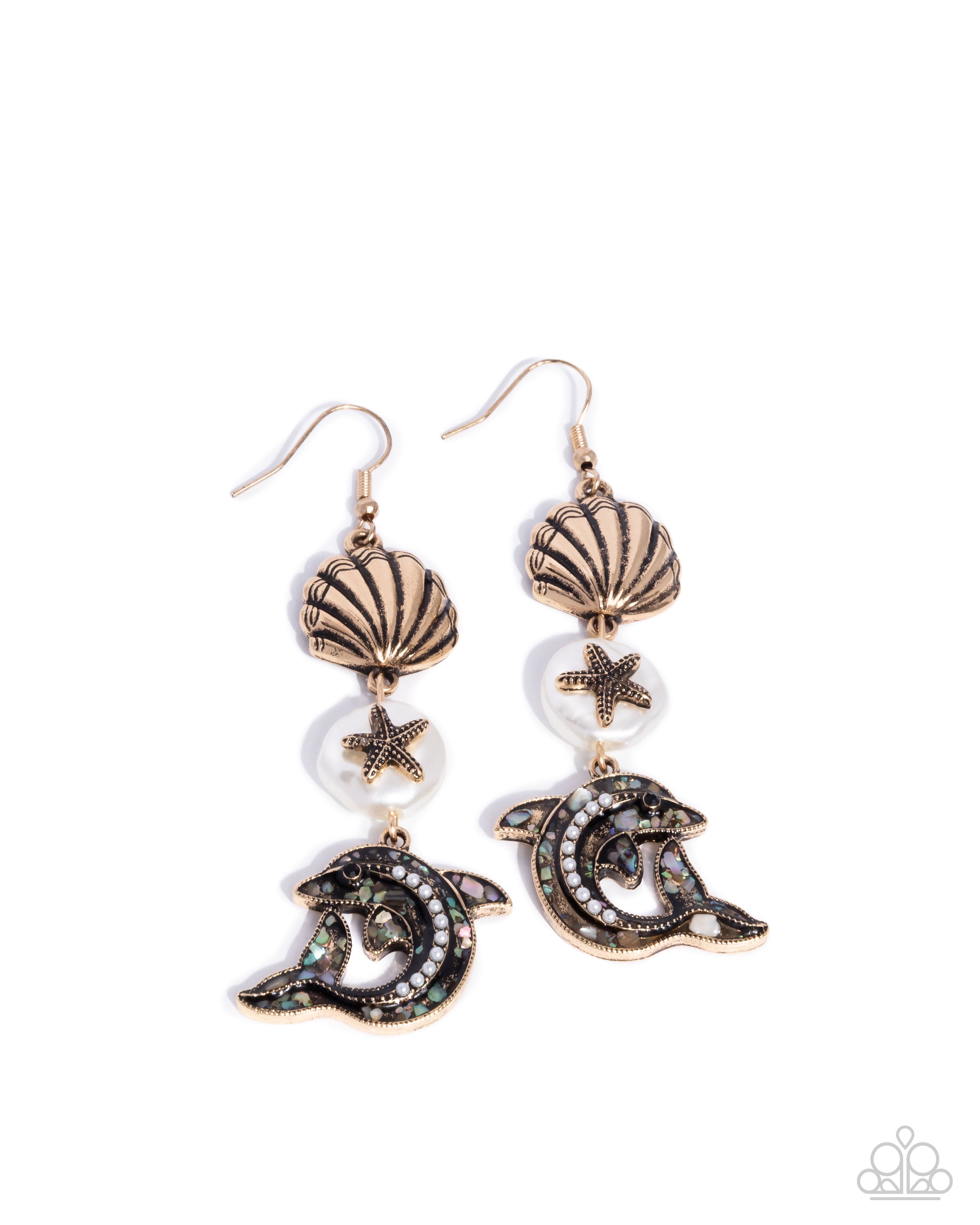 Delightful Dolphin - Gold earring EMP 2025 Exclusive E022 – Blingz By Adi